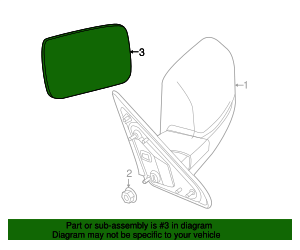 2013-2018 Ram Mirror Glass - Driver's Side (LH) 68381787AA | TascaParts.com