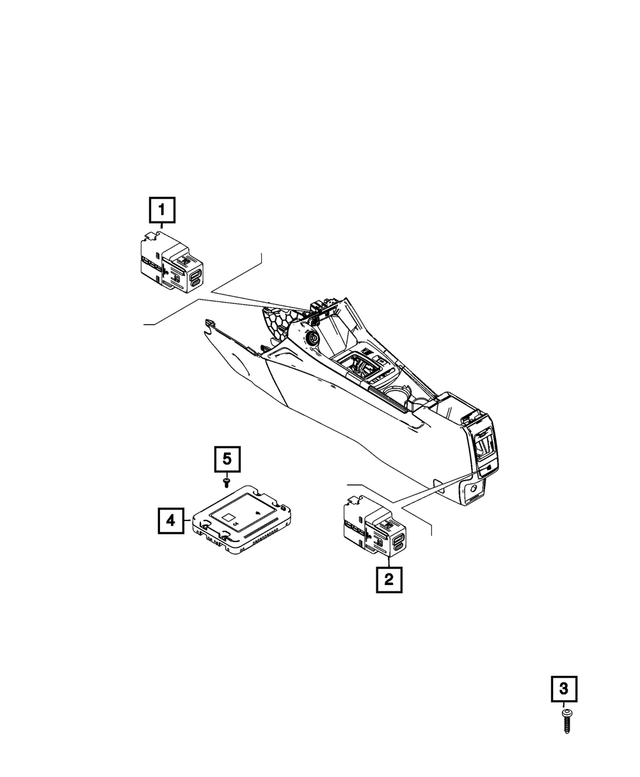MOPAR GENUINE CHARGING PORT USB PORT - 68607316AA - 68607316AA | Mopar ...
