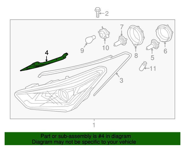 2013-2019 Hyundai Headlamp Assembly Bracket 92141-2W000 | OEM Parts Online