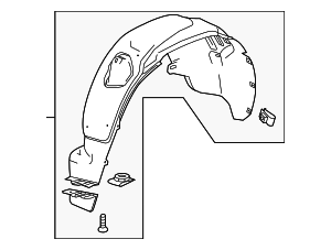2018-2022 Chevrolet Trax Rear Driver Side Wheelhouse Liner 42769598 GM ...