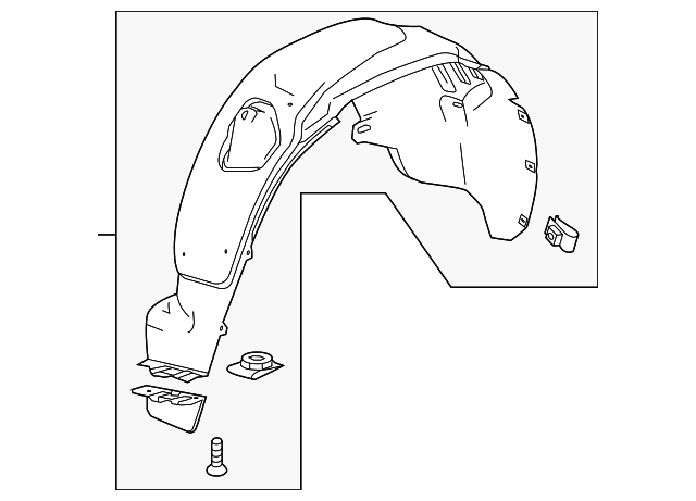 2015-2021 Chevrolet Trax Rear Passenger Side Wheelhouse Liner with Air ...