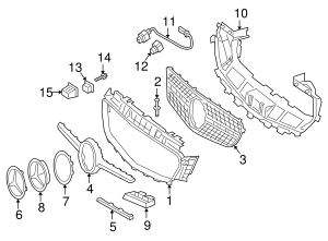 2017-2020 Mercedes-Benz Grille Surround 238-888-01-00 | MB OEM Parts