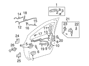 90467-08117 - Lock Rod Clip - 1996-2003 Toyota | OEM Genuine Toyota Parts