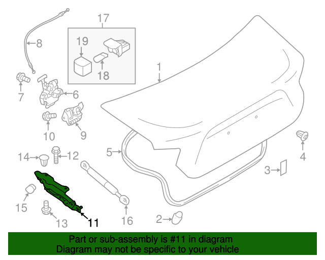 SU003-07293 - Hinge - 2013-2020 Toyota | OEM Genuine Toyota Parts