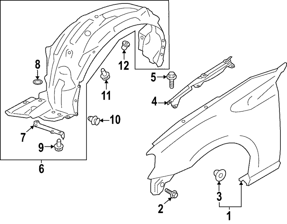 2022-2024 Subaru BRZ Fender Liner 59110CC010 | Subaru Online Parts