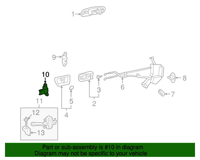 1998-2009 Lexus Lower Hinge 68780-60031 | OEM Parts Online