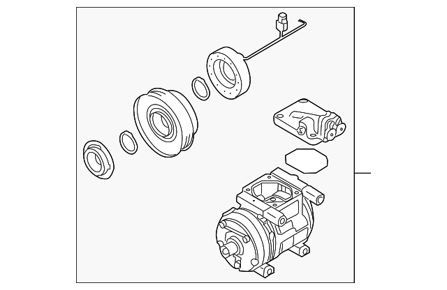 97701-2D700 - Compressor Assembly - 2005-2009 Hyundai Tucson | OEM ...