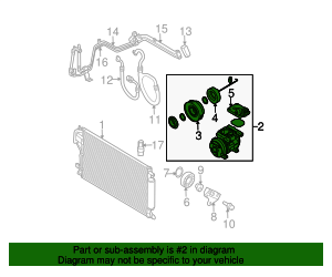 97701-2D700 - Compressor Assembly - 2005-2009 Hyundai Tucson | OEM ...