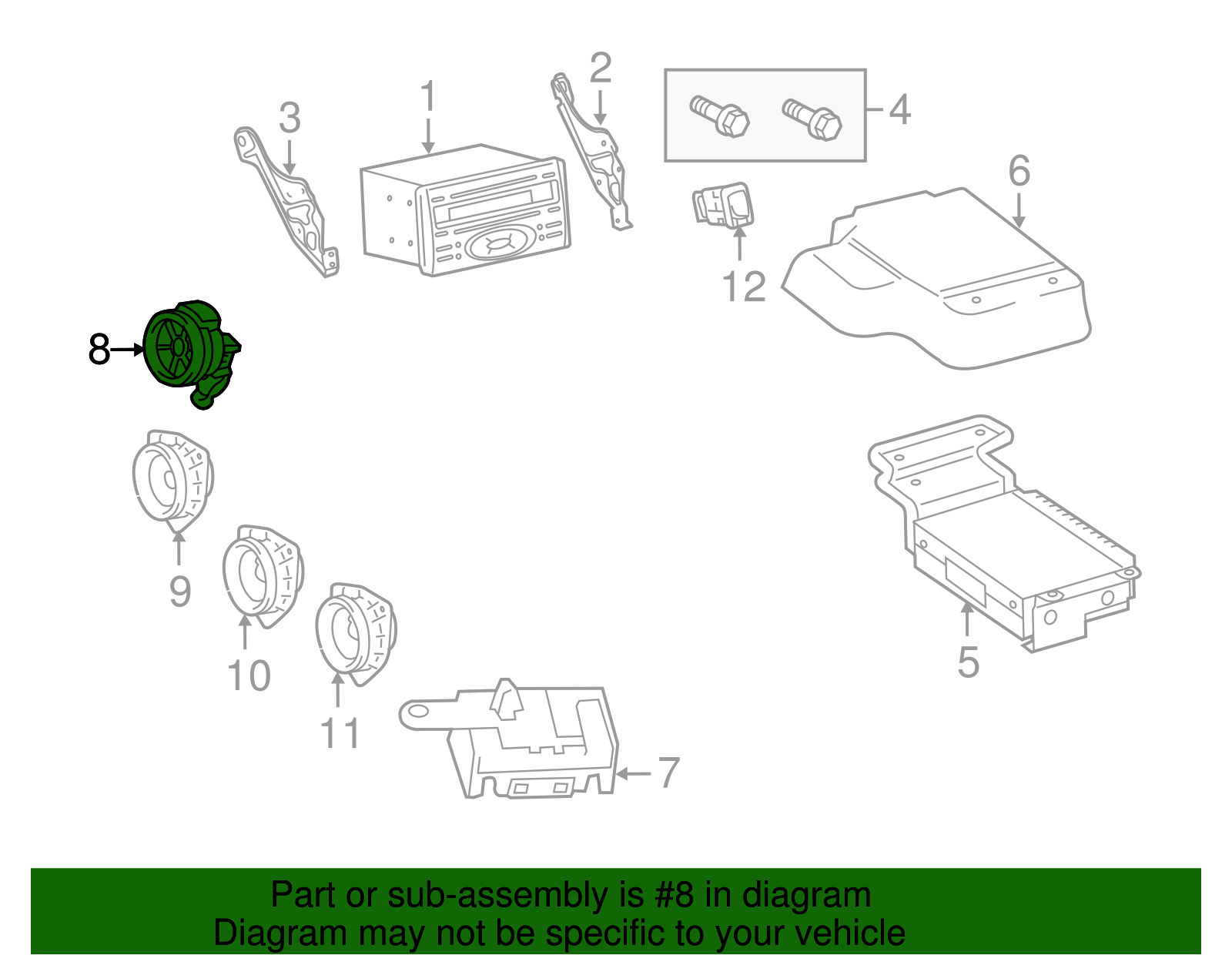 2011-2016 Scion tC Tweeter 86160-21160 | Toyota Parts Center