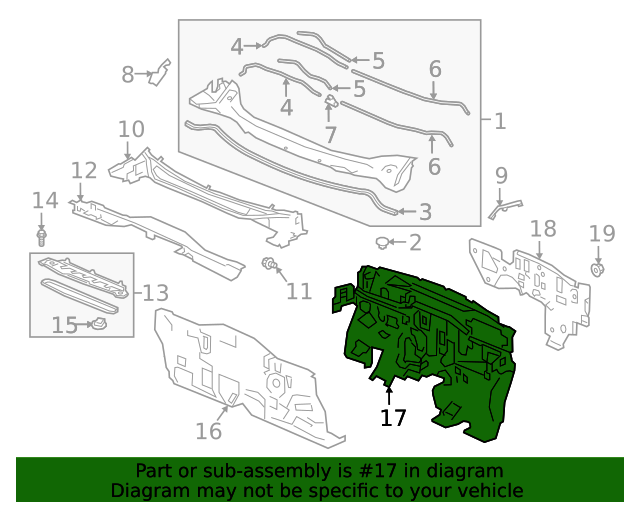 74260-TRW-A00 - Engine Compartment Insulation 2018-2021 Honda Clarity ...