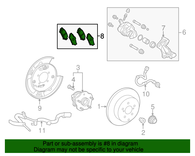 2010-2015 Lexus Disc Brake Pad Set 04466-0E010 | AutoNationParts.com