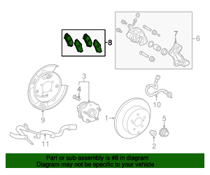2010-2015 Lexus Disc Brake Pad Set 04466-0E010 | AutoNationParts.com