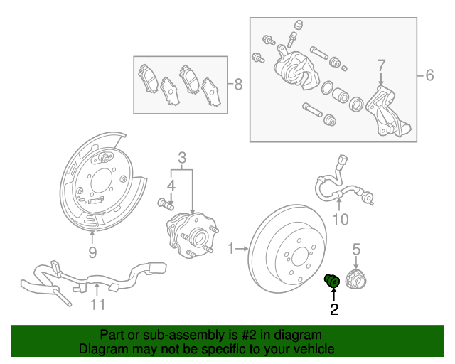 47491-22020 - Rotor Plug For 2004-2018 Lexus | Lexus OE Parts