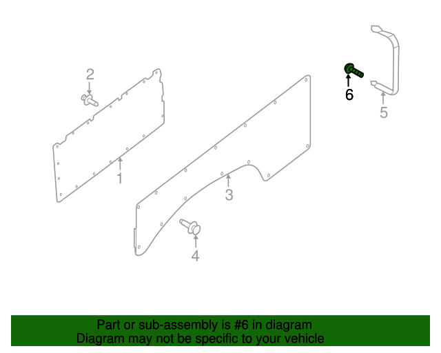 2007-2021 Nissan Grip Handle Bolt 01121-N6241 | TascaParts.com