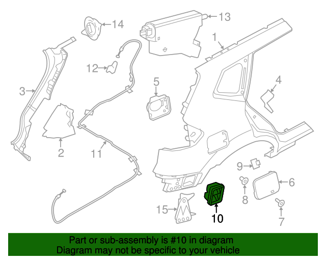 2015-2019 Nissan Rogue Pressure Vent - Driver's Side (LH) 76805-5HA0A ...