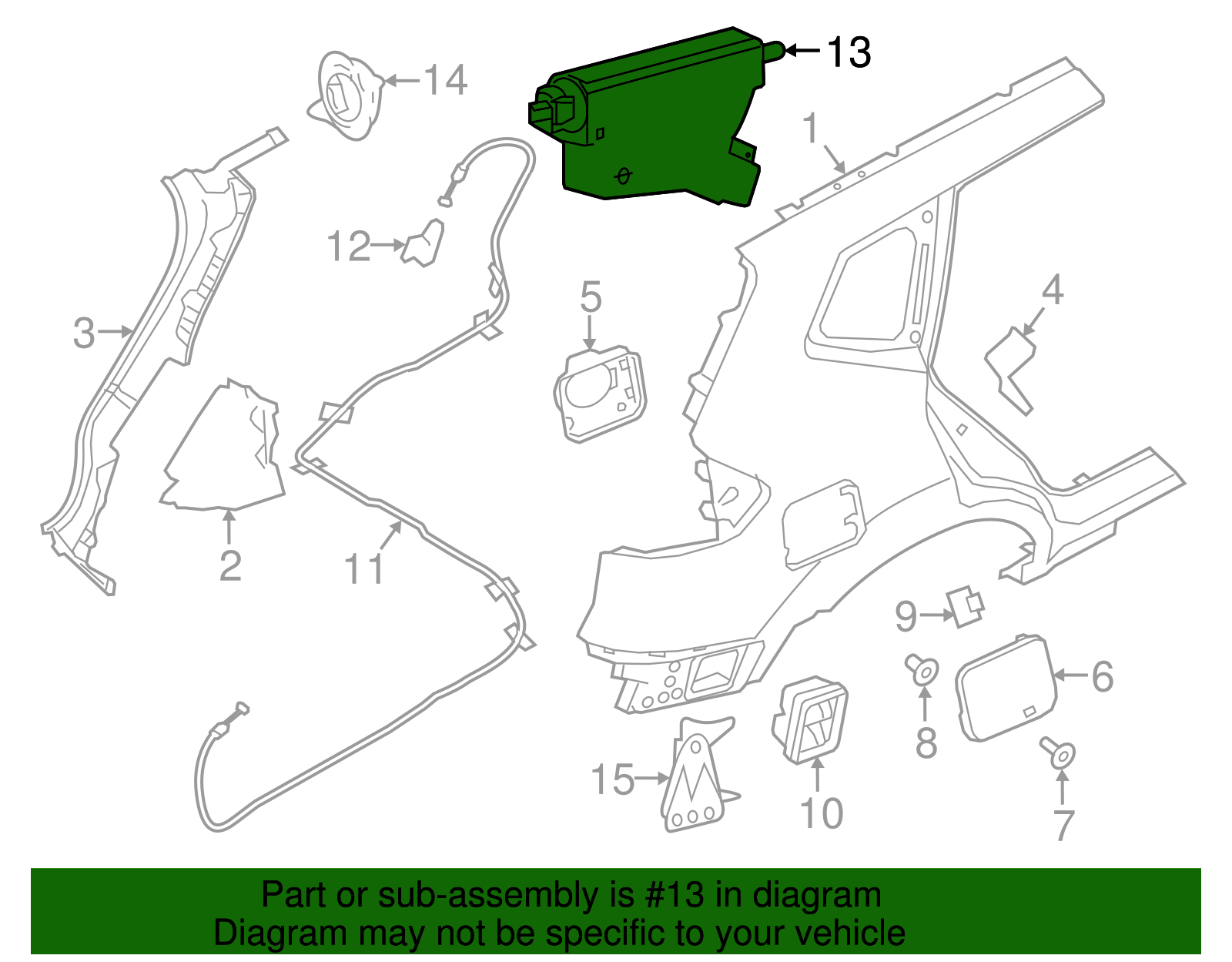 2018-2020 Nissan Rogue Lock Actuator 78850-AR00A | My Nissan Part