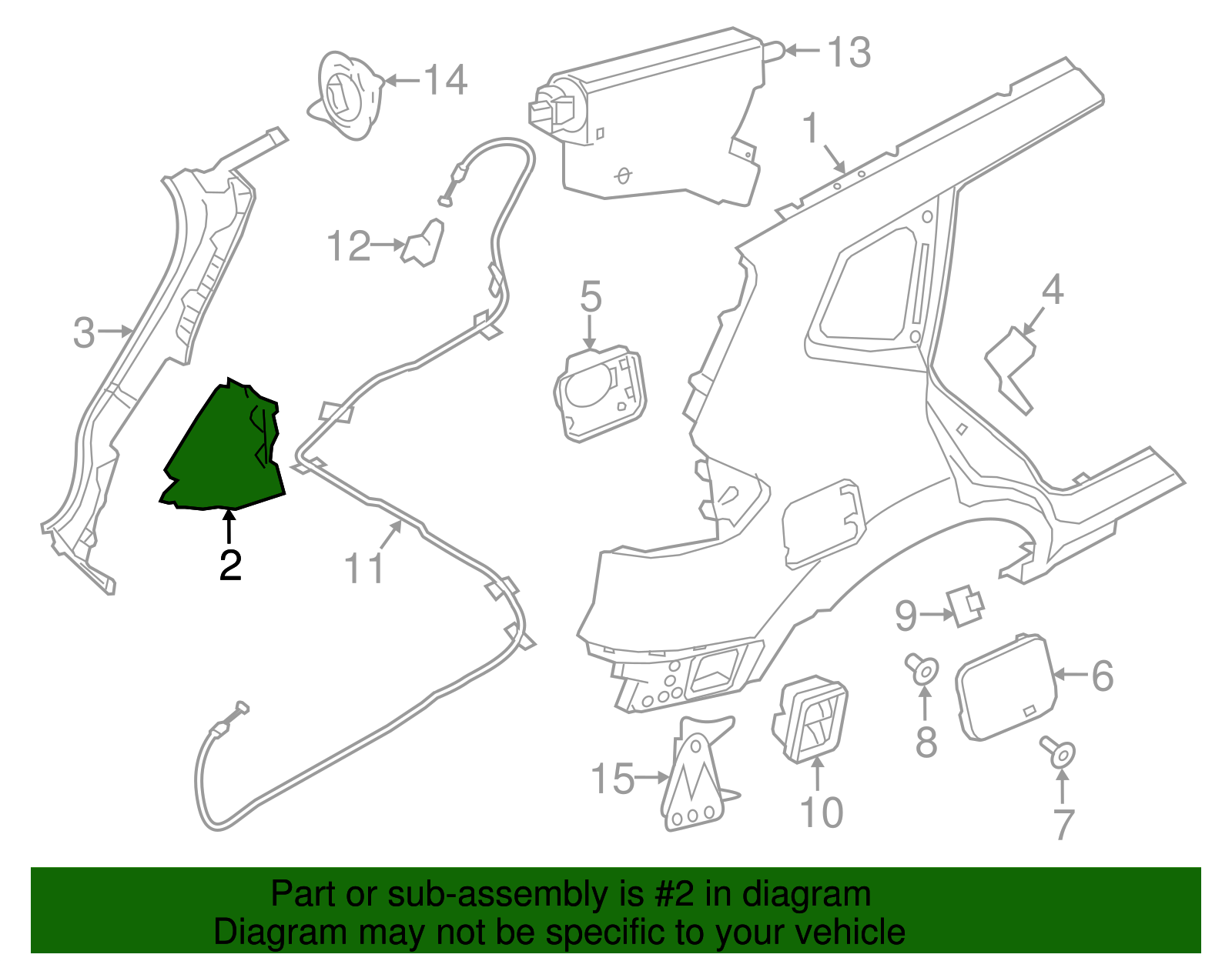 2014-2020 Nissan Rogue Tail Lamp Panel G8140-4BAMA | Nissan Parts Central