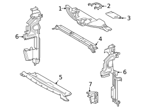 16594-0P020 - Radiator Support Air Deflector - 2021-2023 Toyota Sienna ...