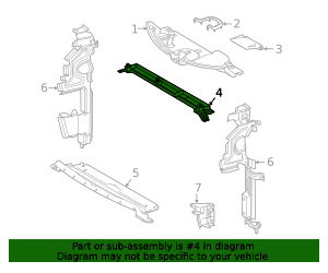 16594-0P020 - Radiator Support Air Deflector - 2021-2023 Toyota Sienna ...