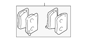 2001-2006 Mitsubishi Montero Disc Brake Pad Set Rear MR510544 ...