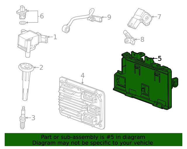 2020-2024 GM Engine Control Module Bracket 84296969 GM | GMPartsDirect.com