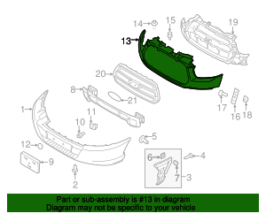 2017-2019 Ford Bumper Cover hk4z17d957ba | TascaParts.com