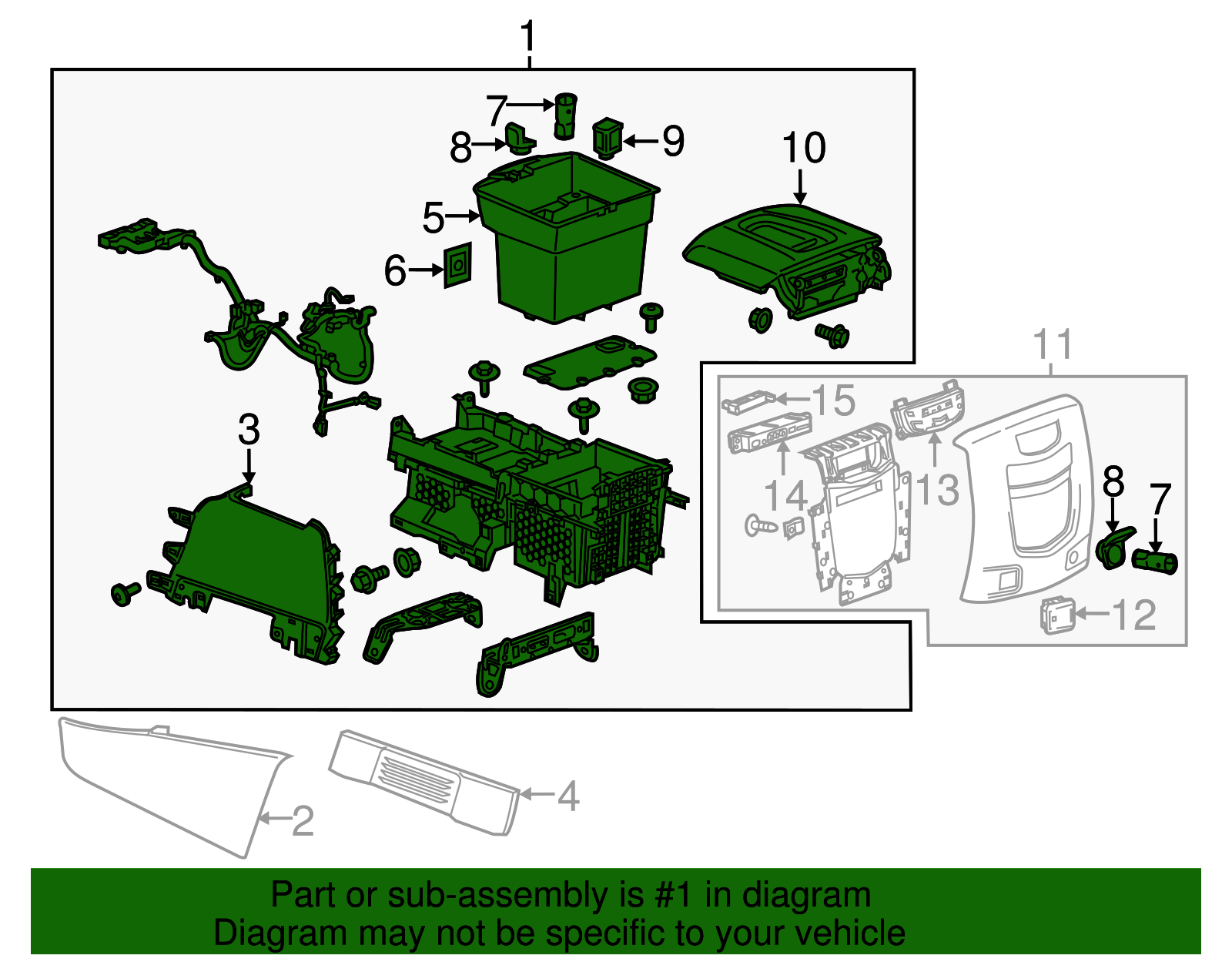 84463013 - F Console 2019-2020 Cadillac | Gateway Buick GMC Parts