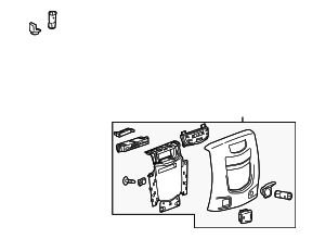 84373577 GM Shale Front Floor Console Rear Trim Panel | GM Parts Store