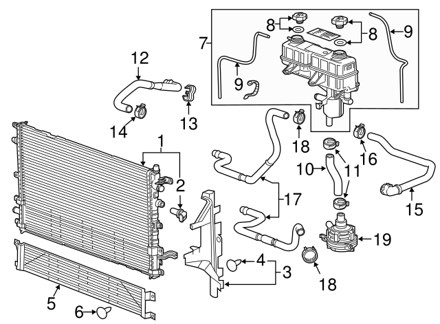 2011-2016 GM Drive Motor Battery Coolant Radiator 22765637 GM ...