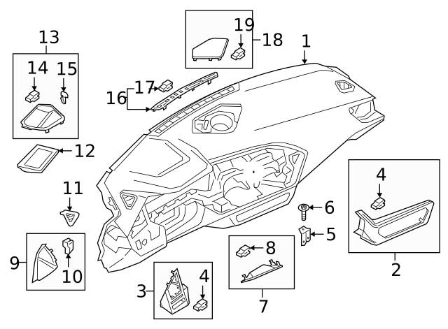 51458099998 - 2019-2023 BMW Z4 Instrument Panel (51-45-8-099-998) | BMW ...