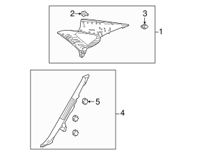 90467-A0033 - Upper Quarter Trim Rear Clip - 2012-2020 Toyota | Nucar ...