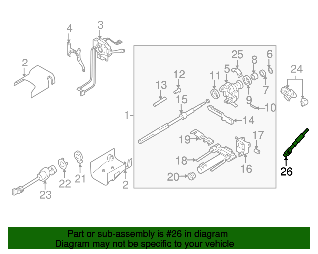 2004-2012 GM Lower Steering Shaft 25900714 GM | GMPartsDirect.com