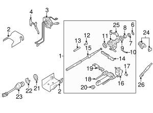 2004-2012 GM Housing With Ignition Switch and Pass Lock Sensor ...