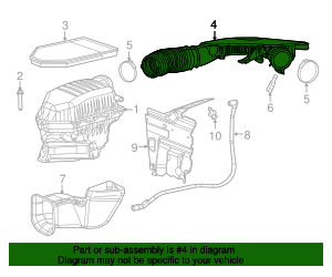 2020-2021 Mopar Air Inlet Duct 68413346AA | TascaParts.com