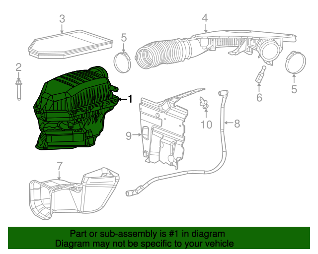52022310AD - Air Cleaner - 2011-2019 Dodge Challenger | Mopar Parts Canada