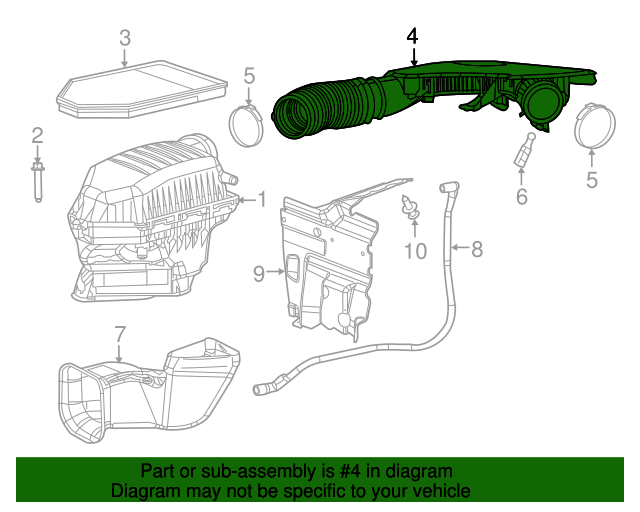 2011-2023 Mopar Duct 5038430AF | TascaParts.com