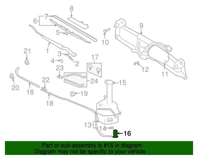 2000-2011 Hyundai Washer Pump 98510-1F000 | OEM Parts Online