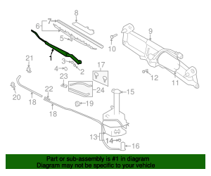 2003 Hyundai Tiburon Windshield Wiper Arm 98321-2C001 | AutoNationParts.com