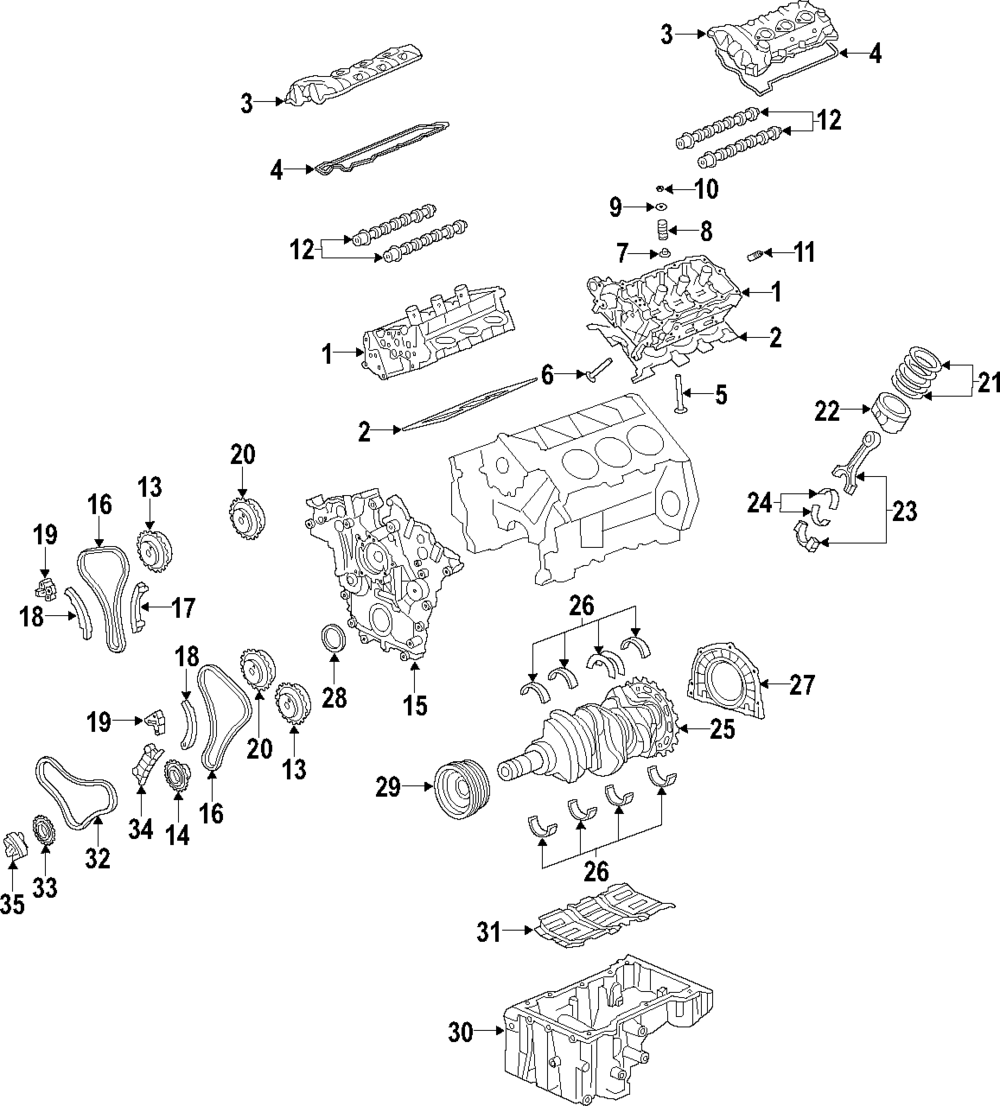 2012-2019 Hyundai Camshaft 24100-3CGA0 | Retail Performance Auto Parts