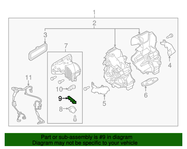 27253-4BU0A - HVAC Recirculation Door Actuator Link 2017-2022 Nissan ...