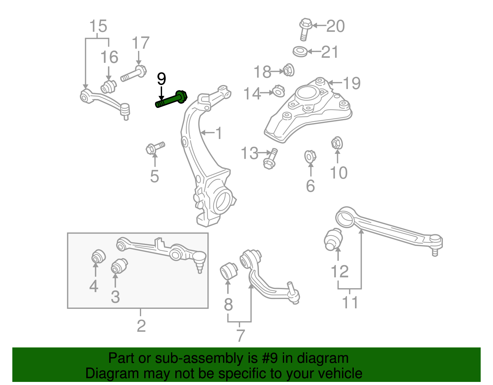 N-906-259-02 - Rear Lower Control Arm Bolt 1997-2010 Audi | Audi OEM Parts