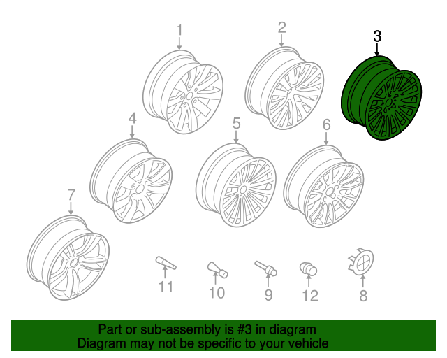 36116775405 - 2009-2016 BMW Wheel, Alloy (36-11-6-775-405) | BMW of ...
