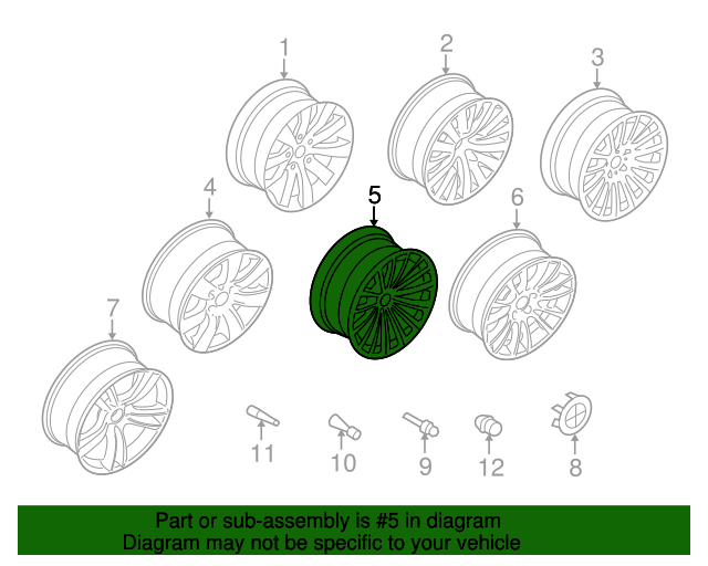 Genuine BMW 36-11-6-775-393 | 19" Style 252 Radial Spoke Alloy Rim ...