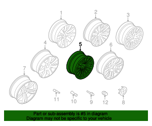 36116775392 - Genuine OEM BMW - Alloy Wheel Rim - 8.5 x 19 - BMW Parts ...