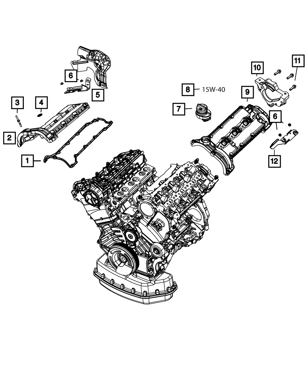 2014-2019 Mopar Cylinder Head Cover 68229364AA | DodgeParts.com