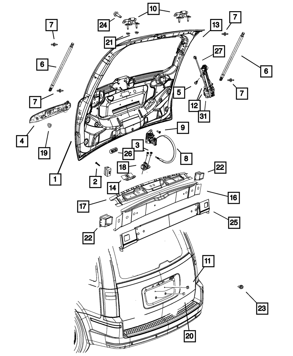4894596AB - Power Lift-Gate Motor And Gear 2008-2013 Mopar | Mopar ...
