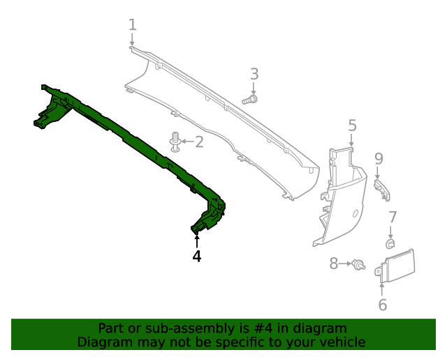 9078851000 - Impact Bar 2019-2023 Mercedes-Benz | Mercedes-Benz USA Parts