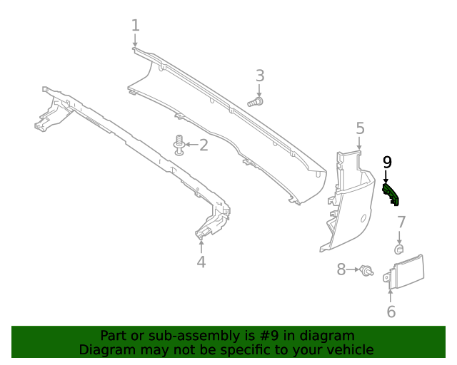 910-820-48-00 - Reflector Panel 2019-2024 Mercedes-Benz | Mercedes-Benz ...