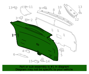 2018-2024 Buick Enclave Lower Trim Panel 84677044 GM | GMPartsDirect.com