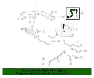 2010-2012 Subaru Heater Hose 21204AB150 | Subaru Parts Store